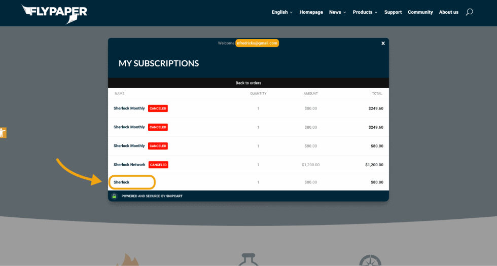 Sherlock license management | FlyPaper